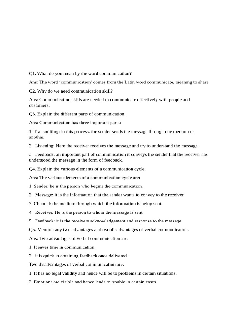 Communication Skill | PDF | Communication | Human Communication