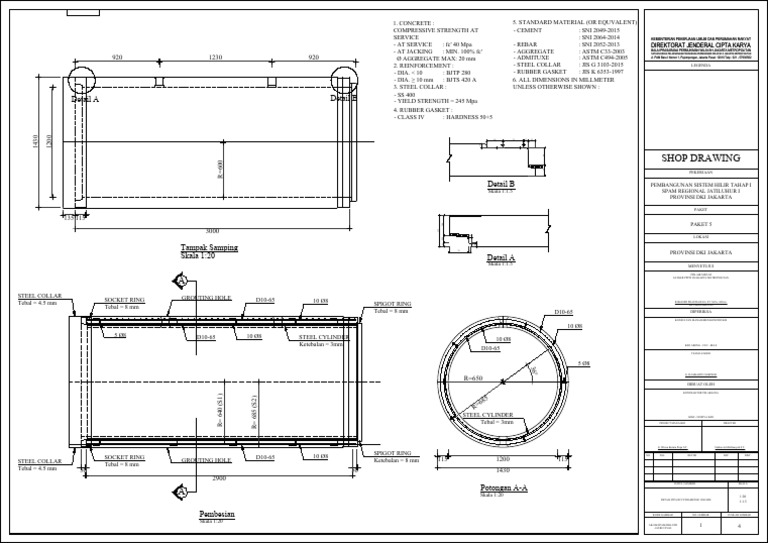 Detail Pipa RCCP Diameter 1200 mm | PDF