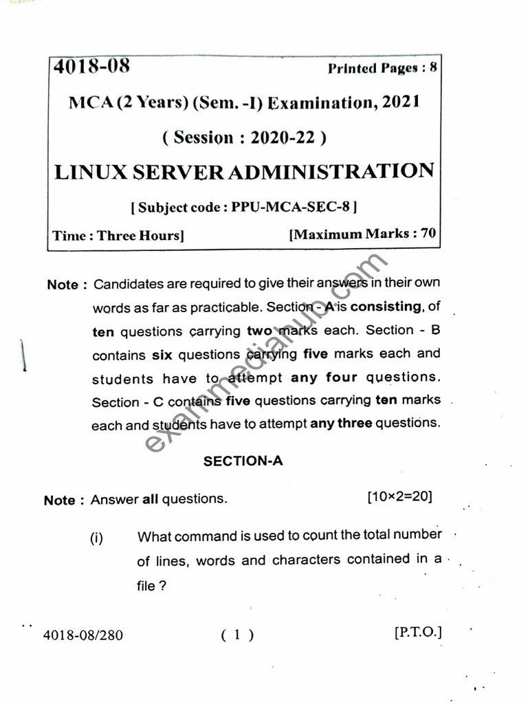 LSA MCA 1 sem | PDF | Linux | Operating System LSA MCA 1 sem | PDF | Linux | Operating System