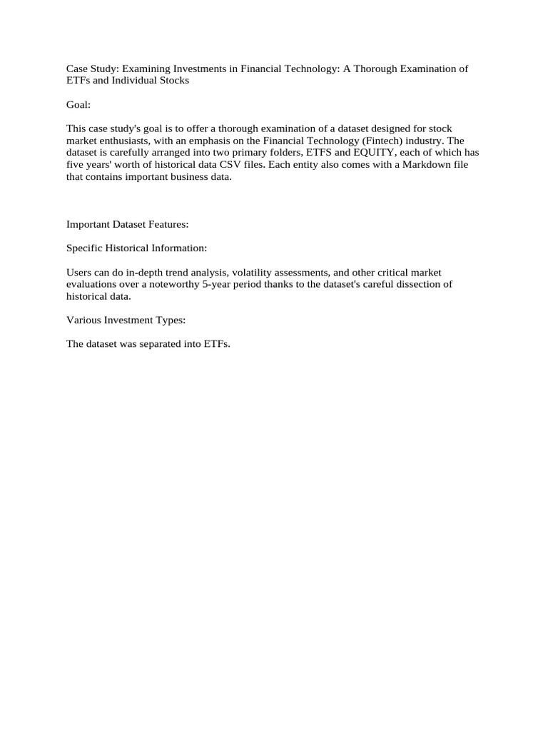 Fintech Case Study - 1 | PDF | Business