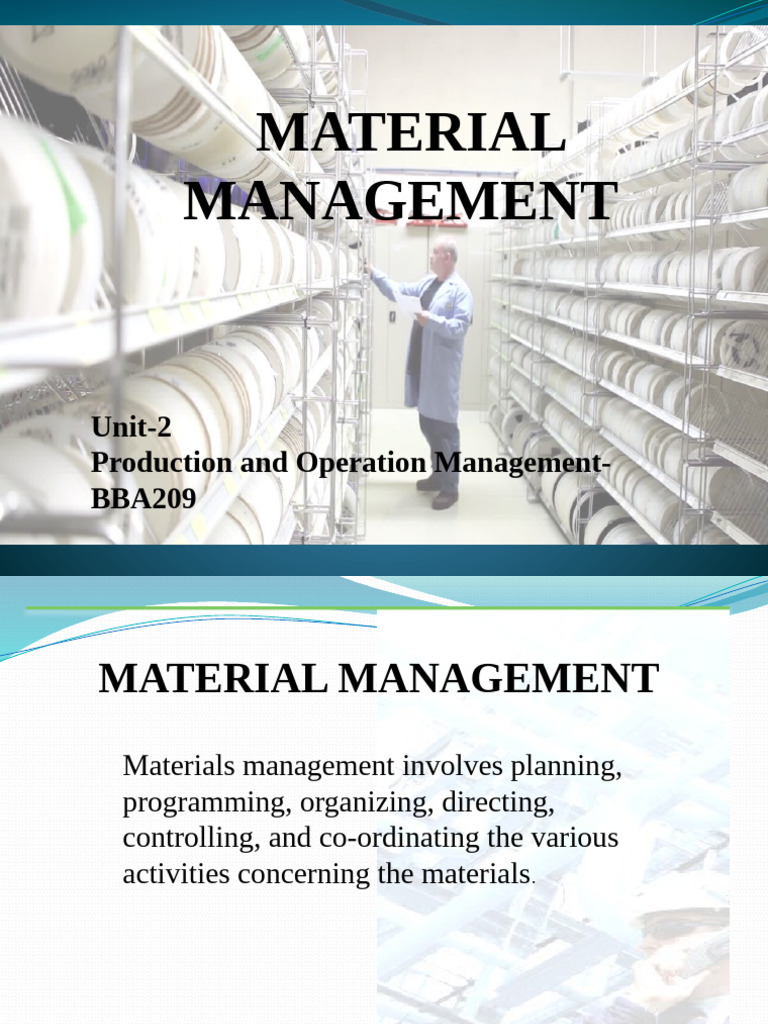 Material Management | PDF | Supply Chain Management | Inventory
