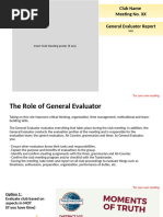 General Evaluator - Role & Script | PDF