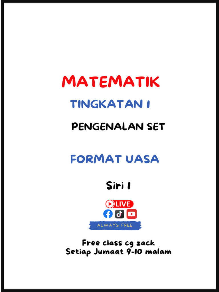 Pengenalan Set Siri 1 (Format UASA) | PDF | Metode & Bahan Ajar