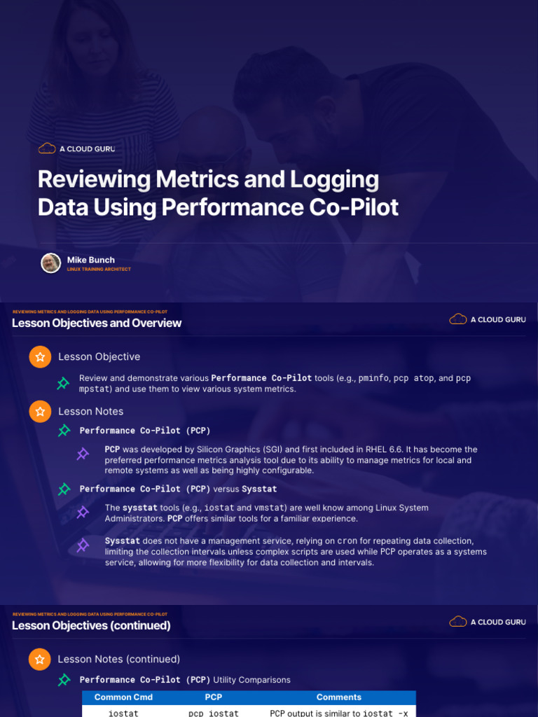 013 Reviewing Metrics and Logging Data Using Performance Co-Pilot Part 1 Study Guide | PDF ...