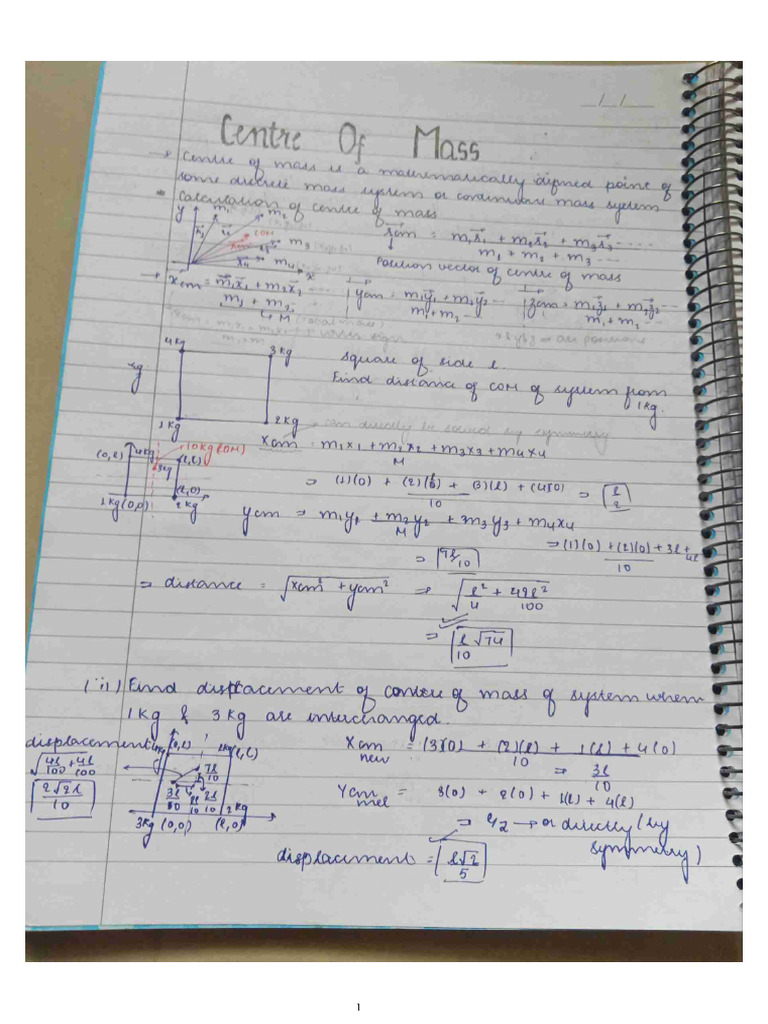 Centre of Mass | PDF