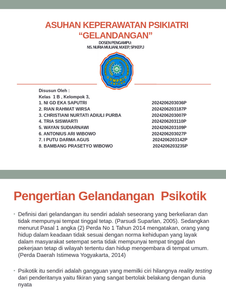 Asuhan Keperawatan Gelandangan Psikotik | PDF