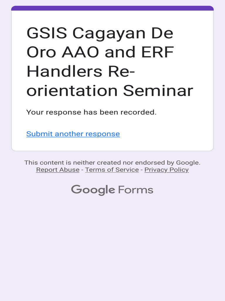 GSIS Cagayan de Oro AAO and ERF Handlers Re-Orientation Seminar | PDF