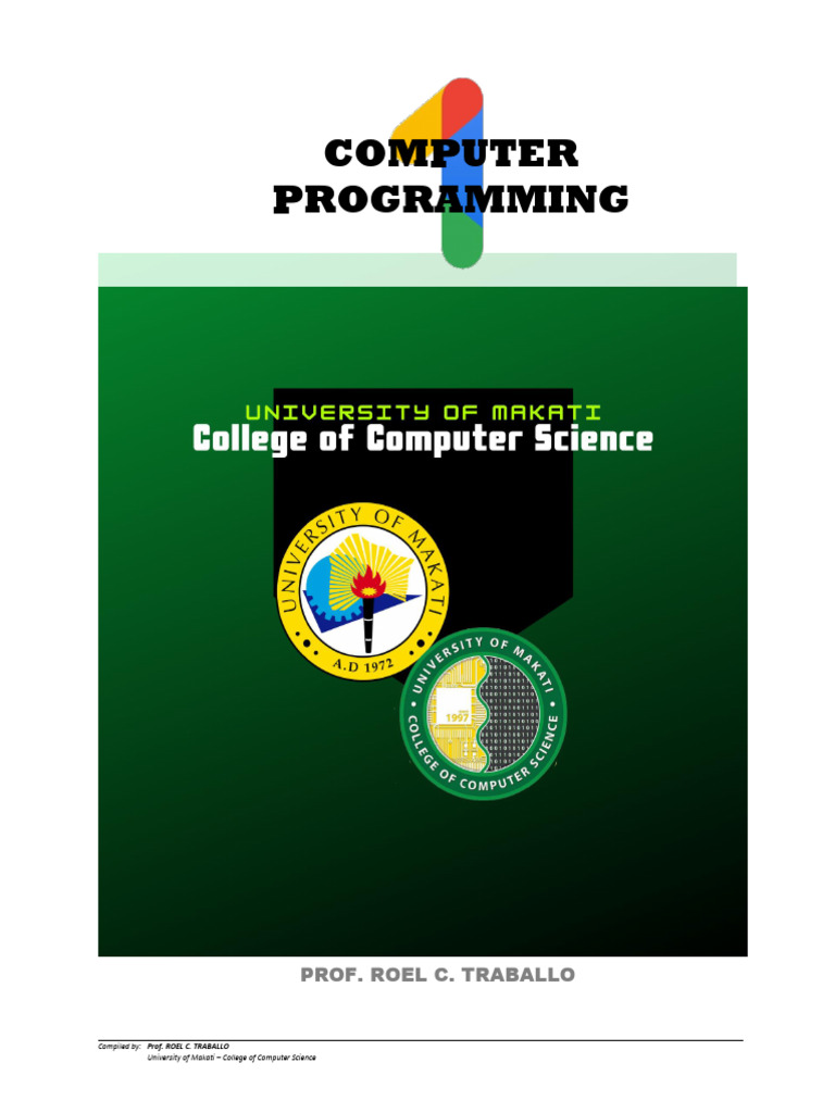 Comprog1 W Module 4 Pdf Boolean Data Type Integer Computer Science 1468