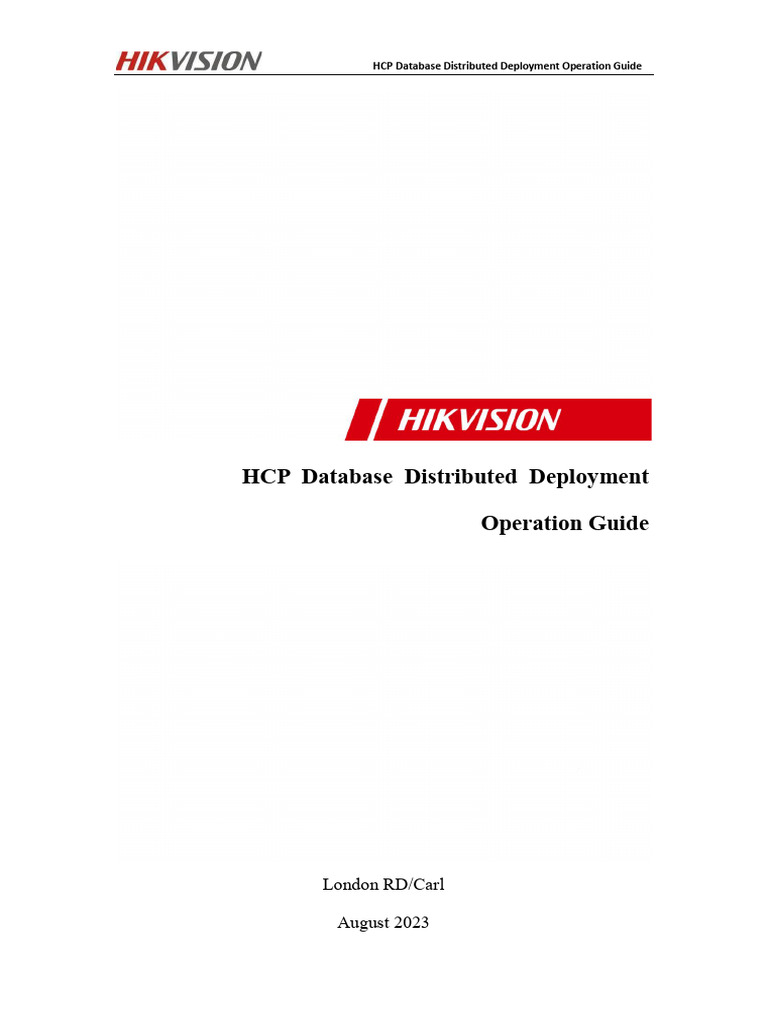 HCP Database Deployment Guide 2.4.1 | PDF | Databases | Computer ...