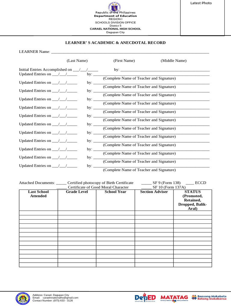 anecdotal-template | PDF