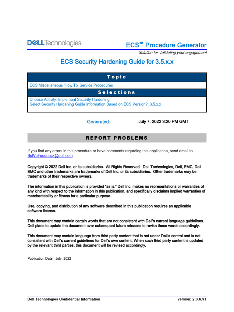 ECS - ECS Miscellaneous How To Service Procedures-ECS Security ... ECS - ECS Miscellaneous How To Service Procedures-ECS Security ...