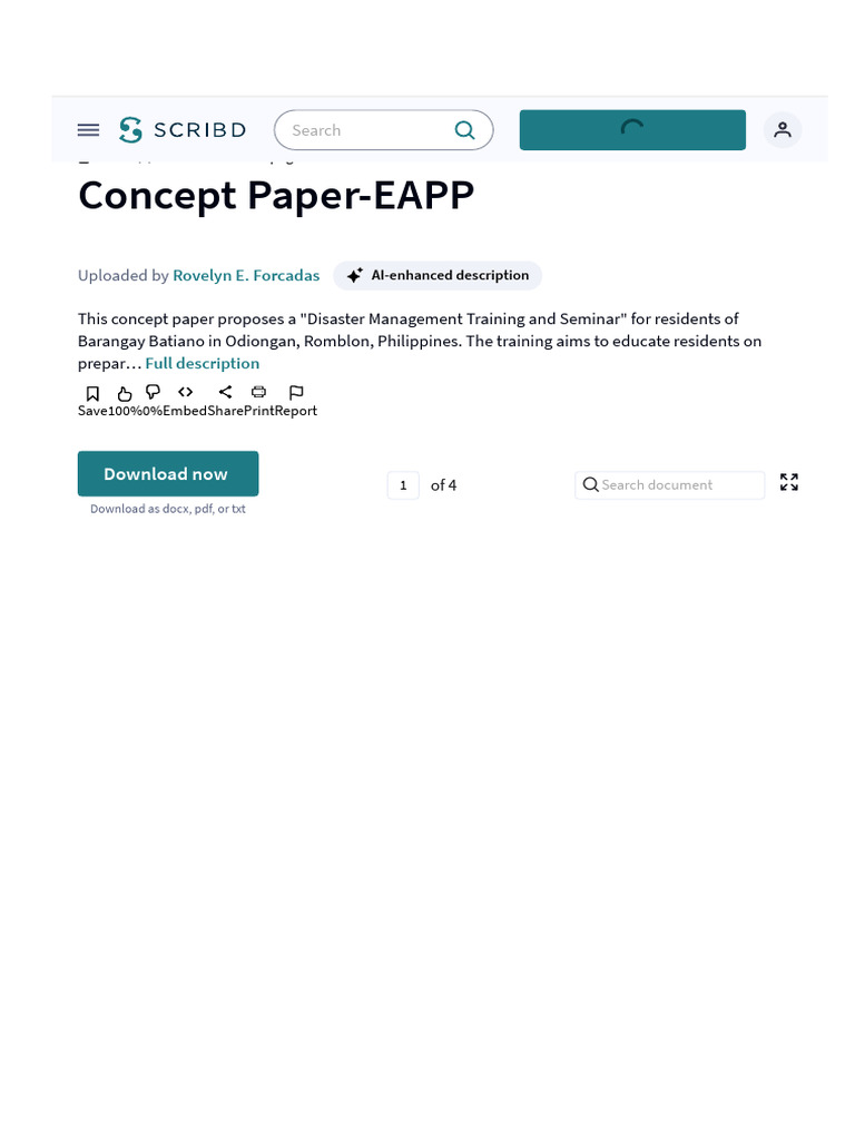 Document530488202concept Paper EAPP | PDF | Computers