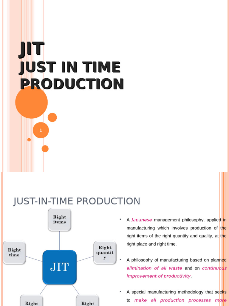 Just-In-Time Production Overview | PDF | Lean Manufacturing | Inventory