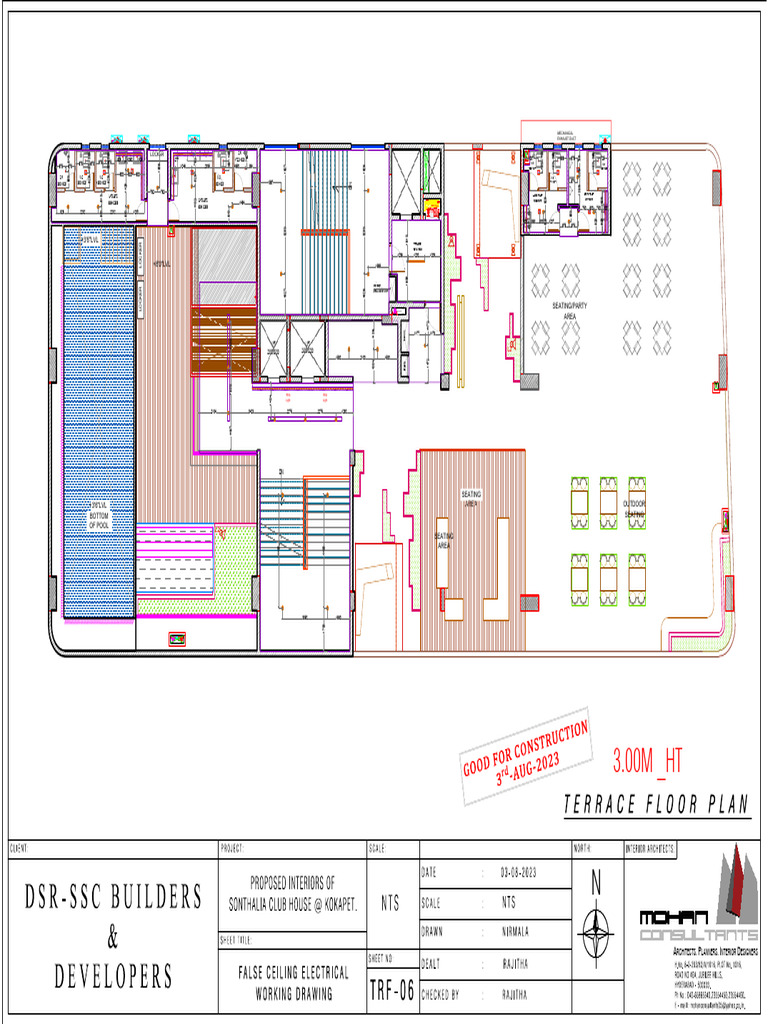 50.terrace Floor False Ceiling Electrical Working Drawing (TRF-06) | PDF | Building Engineering