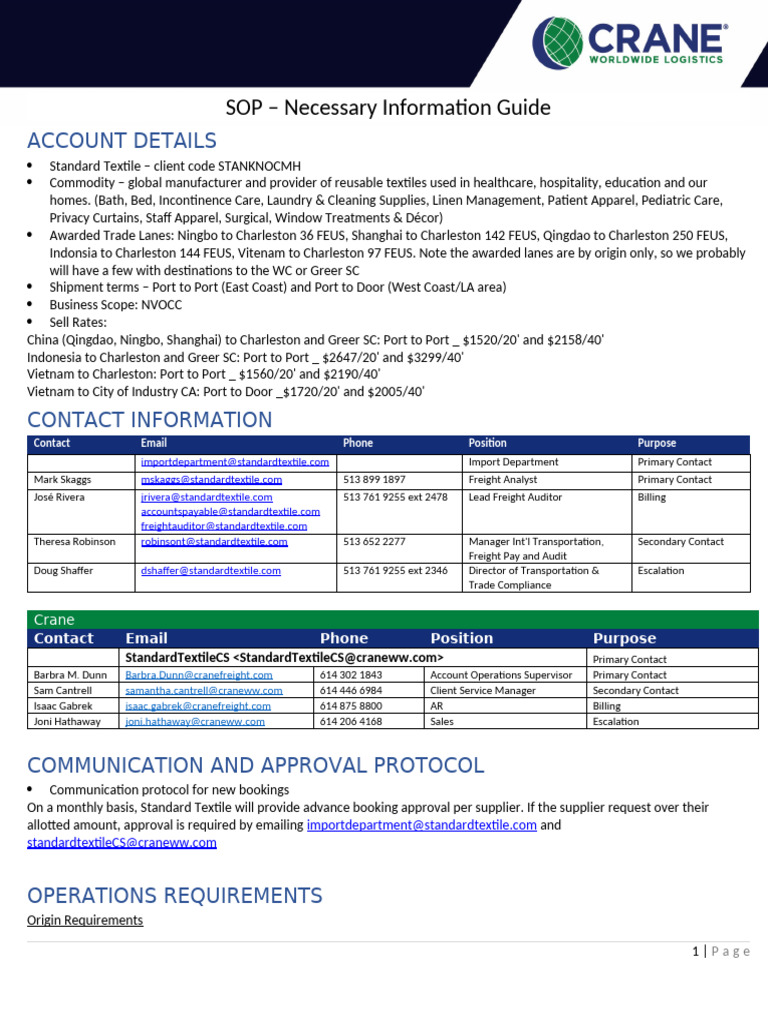 SOP - Requirements 4.26.2023 | PDF