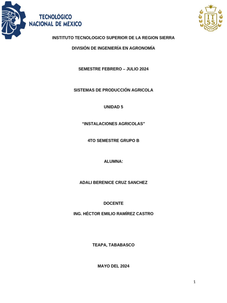 U5 Adali Berenice Cruz Sanchez | PDF | Invernadero | Fertilizante