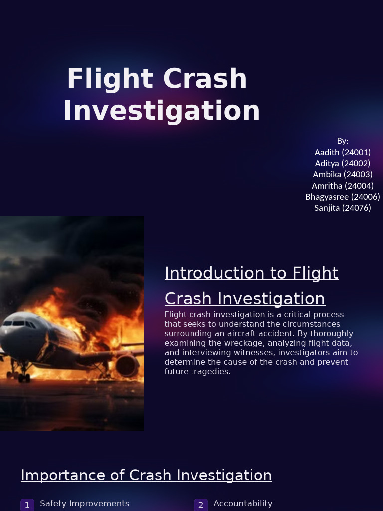 Grp-1 Flight Crash Investigation-C | PDF | Law | Technology & Engineering
