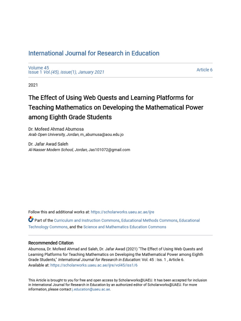 Ijre - 2021 v45 n1 - 175 201 | PDF