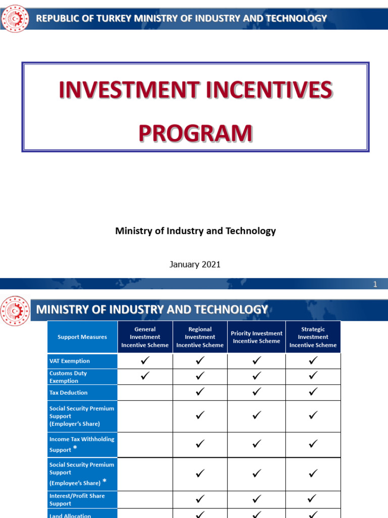 Invesment Incentives Presentation | PDF | Value Added Tax | Taxes