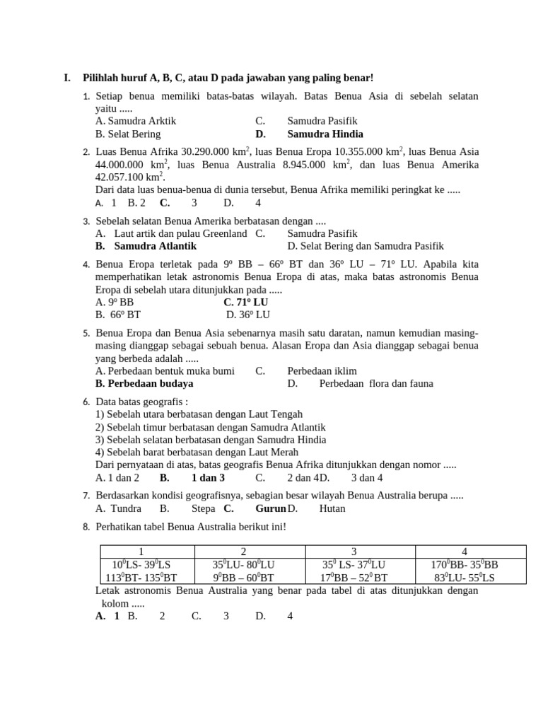 Kisi Kisi IPS PAS | PDF