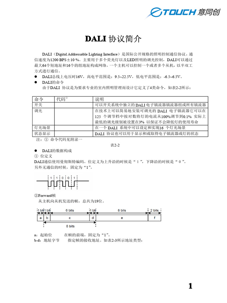 DALI Protocol Overview and Commands | PDF | Electronics | Computing