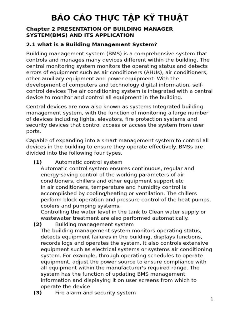 Building Management System Overview | PDF | Building Automation ...