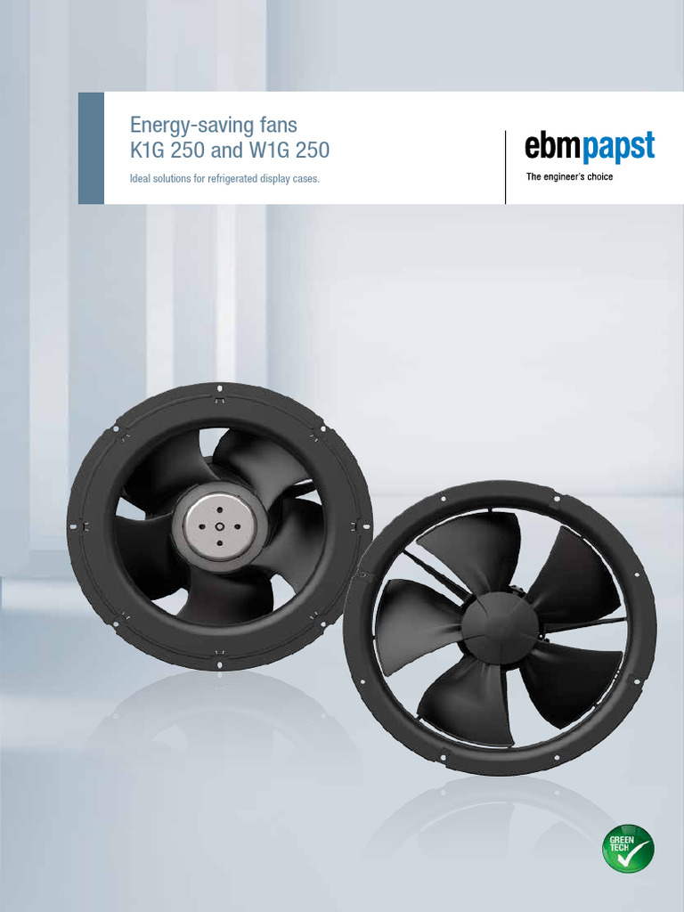 Brochure Energay Saving Fans K1G250 W1G250 EN | PDF | Energy ...