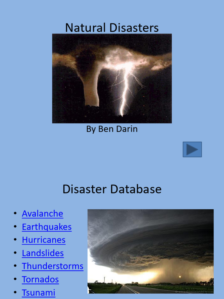 Natural Disasters Types | PDF | Tropical Cyclones | Volcano