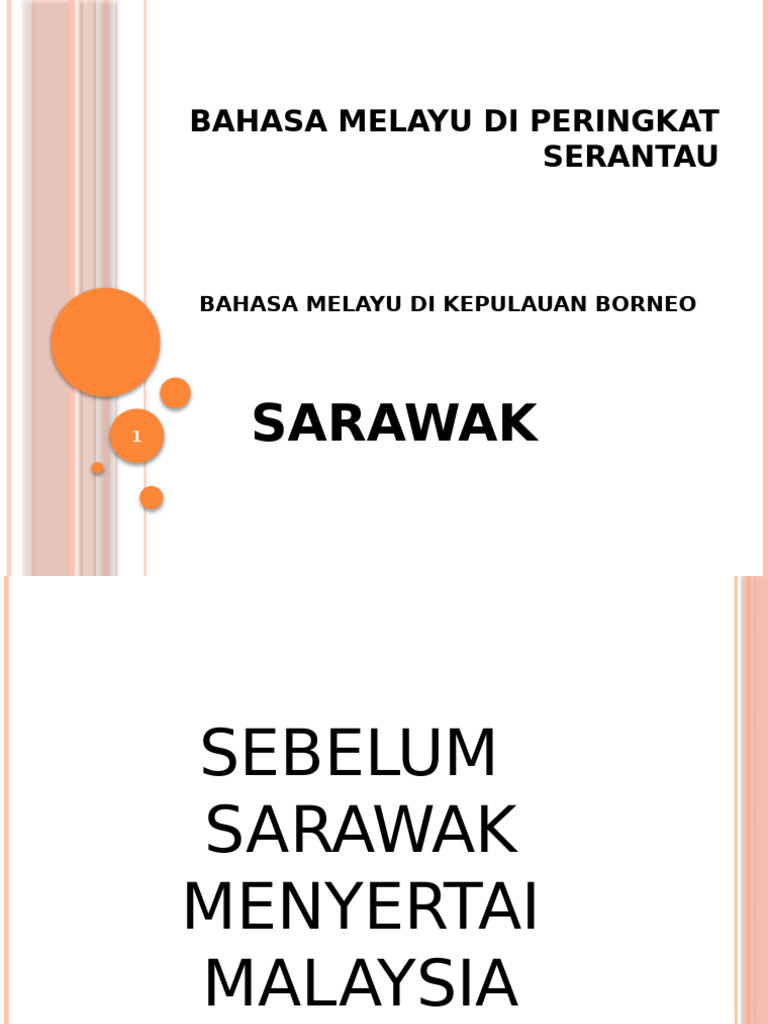 Bahasa Melayu Di Kepulauan Borneo (Sarawak) | PDF
