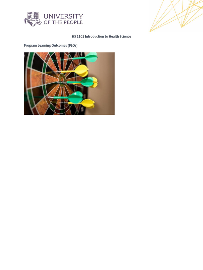 Health Science Program Learning Outcomes | PDF | Career & Growth | Self ...