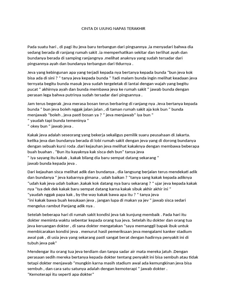 Cinta Di Ujung Napas Terakhir | PDF