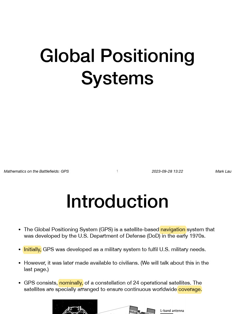 GPS | PDF | Global Positioning System | Mass