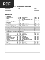 10 Adult Anesthesia Pre-Operative Evaluation Form | PDF | Anesthesia ...