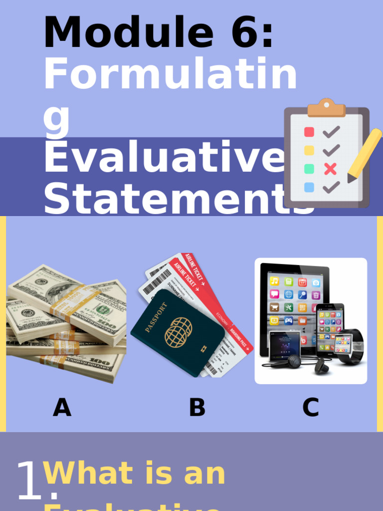 Formulating Evaluative Statements | PDF