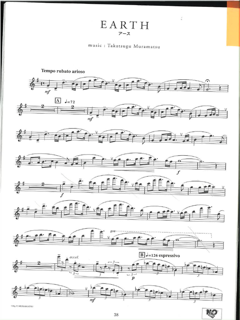 FL Muramatsu Earth - Flute Part | PDF