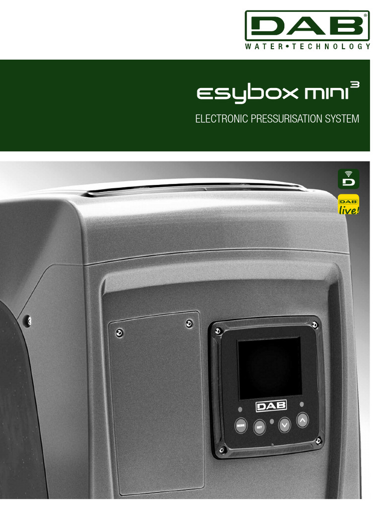 Esybox Mini 3 DAB Technical Sheet ENG-60182551 | PDF | Pump | Mobile App