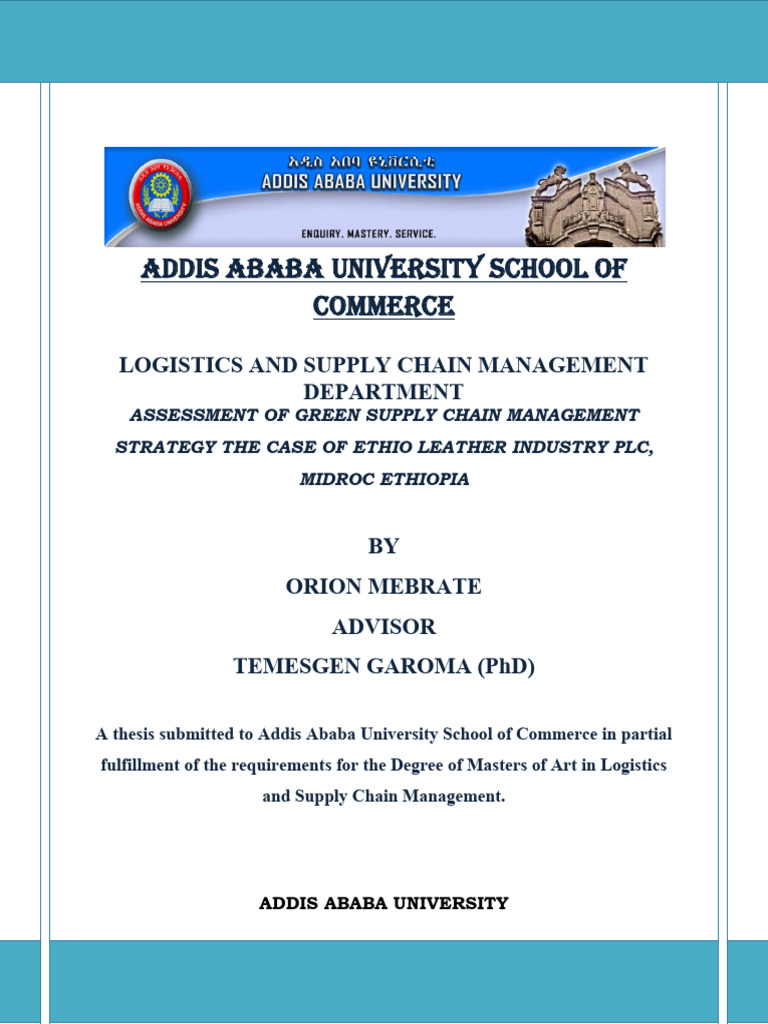 Addis Ababa University School of Commerce | PDF | Life Cycle Assessment ...