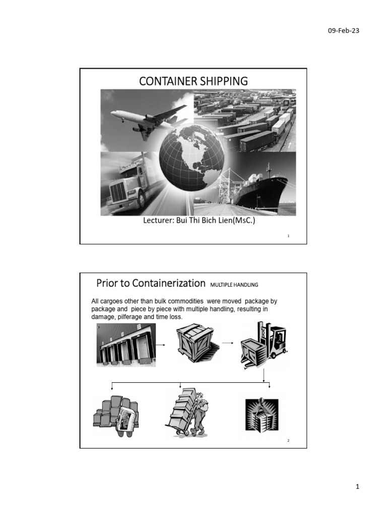 Chap 3 - Container Shipping | PDF | Containerization | Cargo