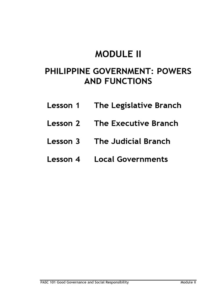 Lesson 1 the Legislative Branch | PDF | United States Congress ...