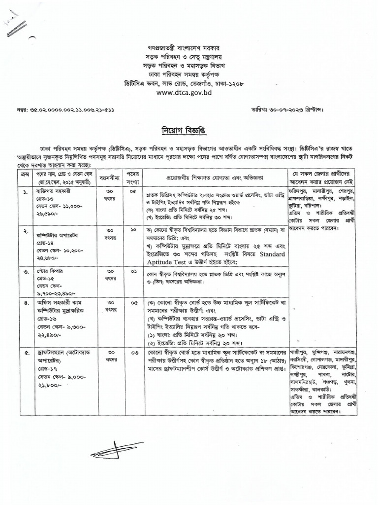 DTCA Circular 20230731 Up | PDF