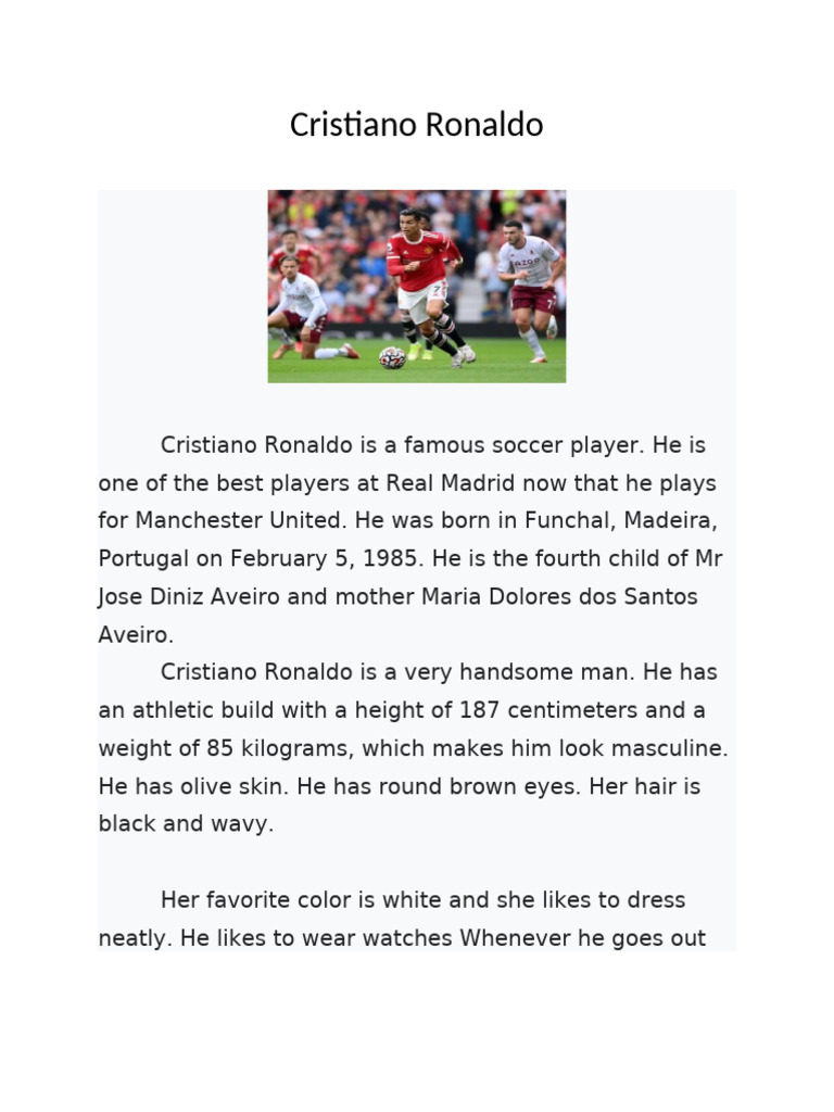 Cristiano Ronaldo | PDF | Sports & Recreation | Home & Garden