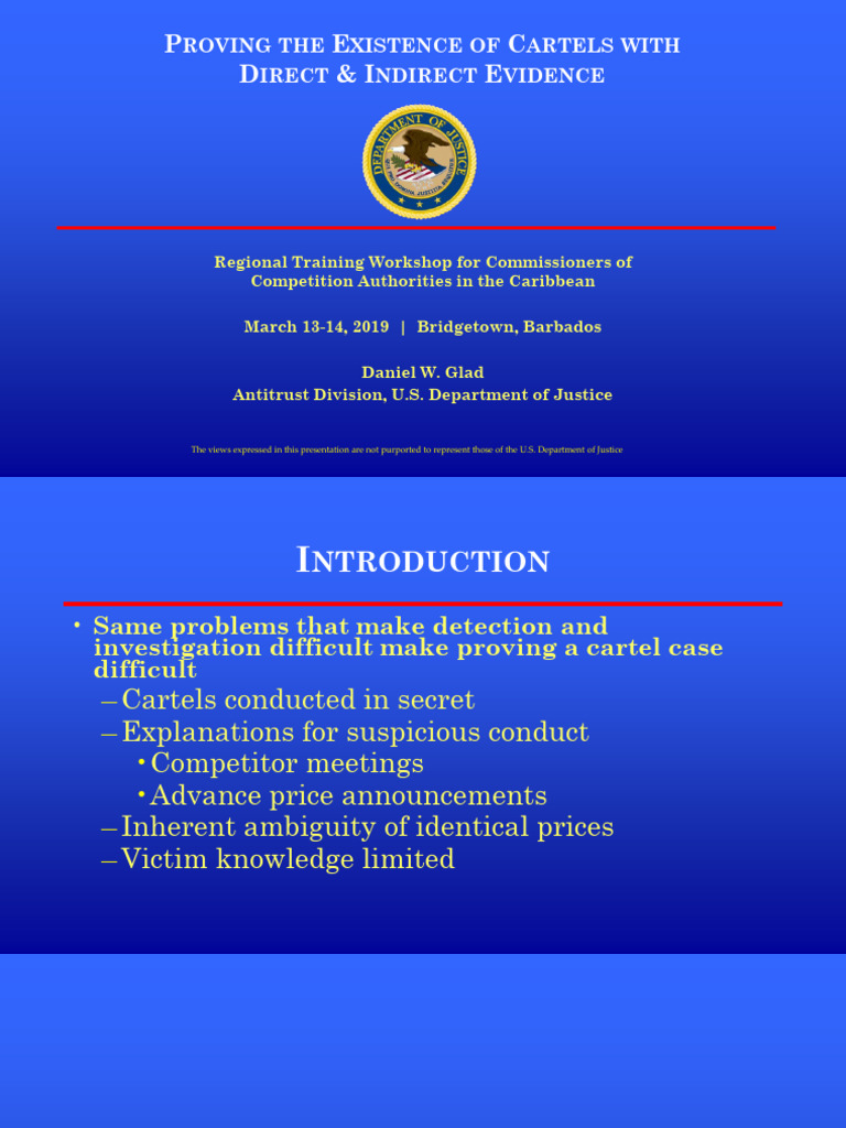 Proving The Existence of Cartels With Direct Indirect Evidence | PDF ...