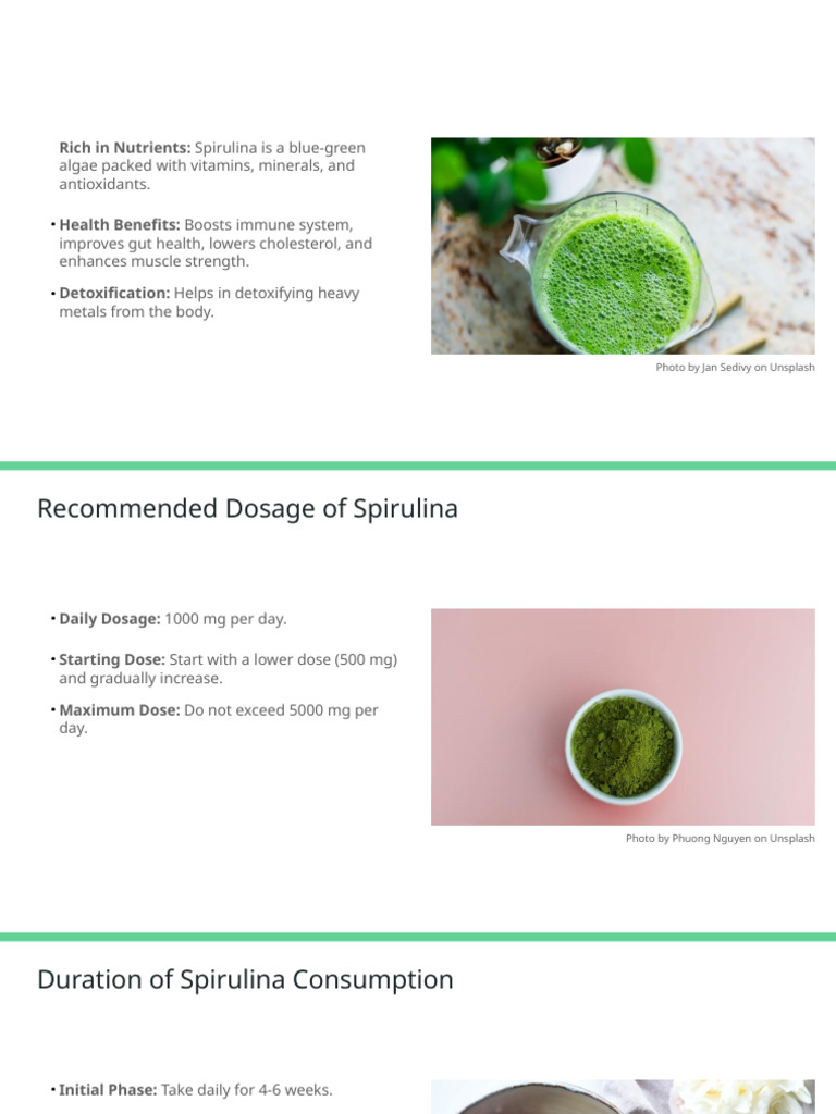 Spirulina Benefit, Dose | PDF | Wellness