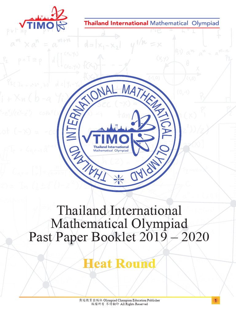 Timo Booklet 2019 - 2020 Heat For Primary 2 | PDF | Mathematics