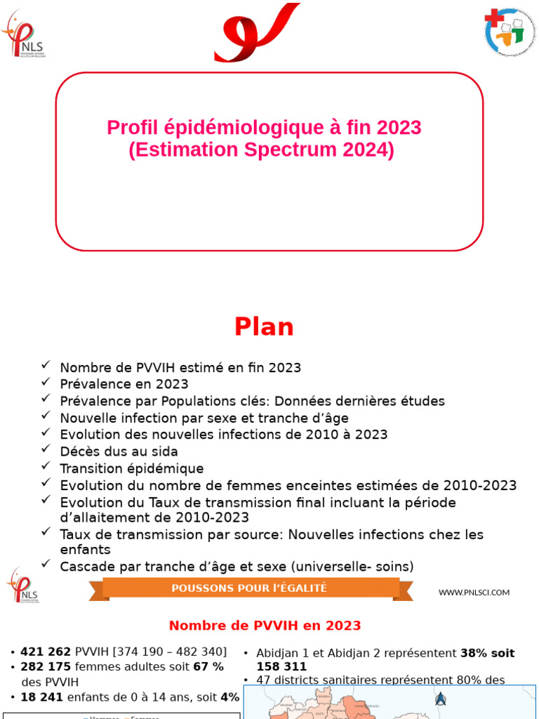 Profil épidémiologique VIH 2023 | PDF | Reproduction humaine | Soins de ...