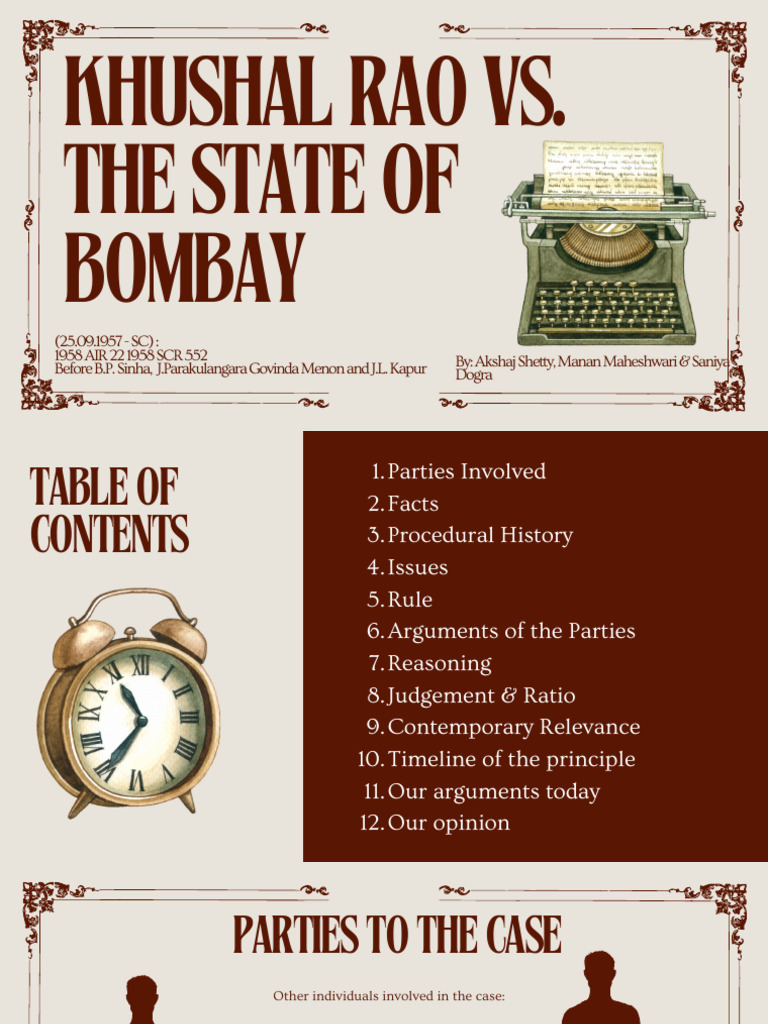 Khushal Rao vs. The State of Bombay | PDF | Witness | Acquittal