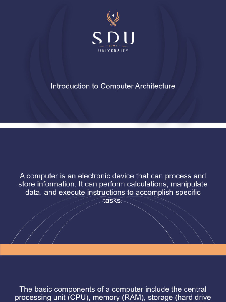 Introduction To Computer Architecture Pdf Inputoutput Central Processing Unit