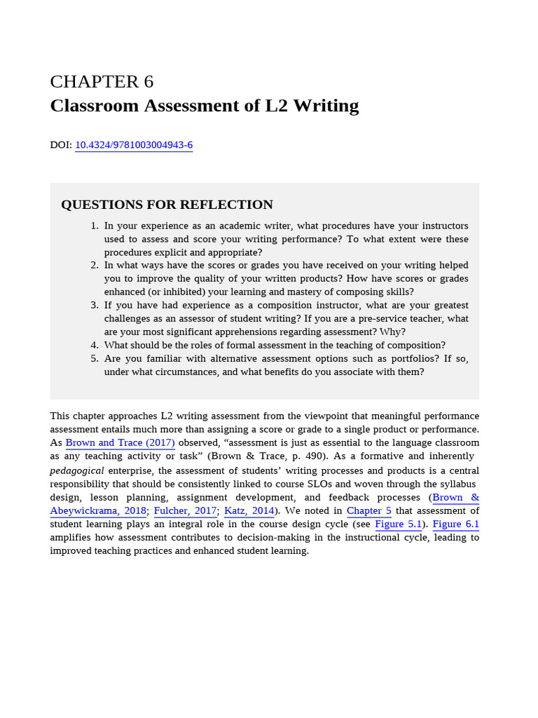 L2 Writing Assessment Strategies | PDF | Educational Assessment ...