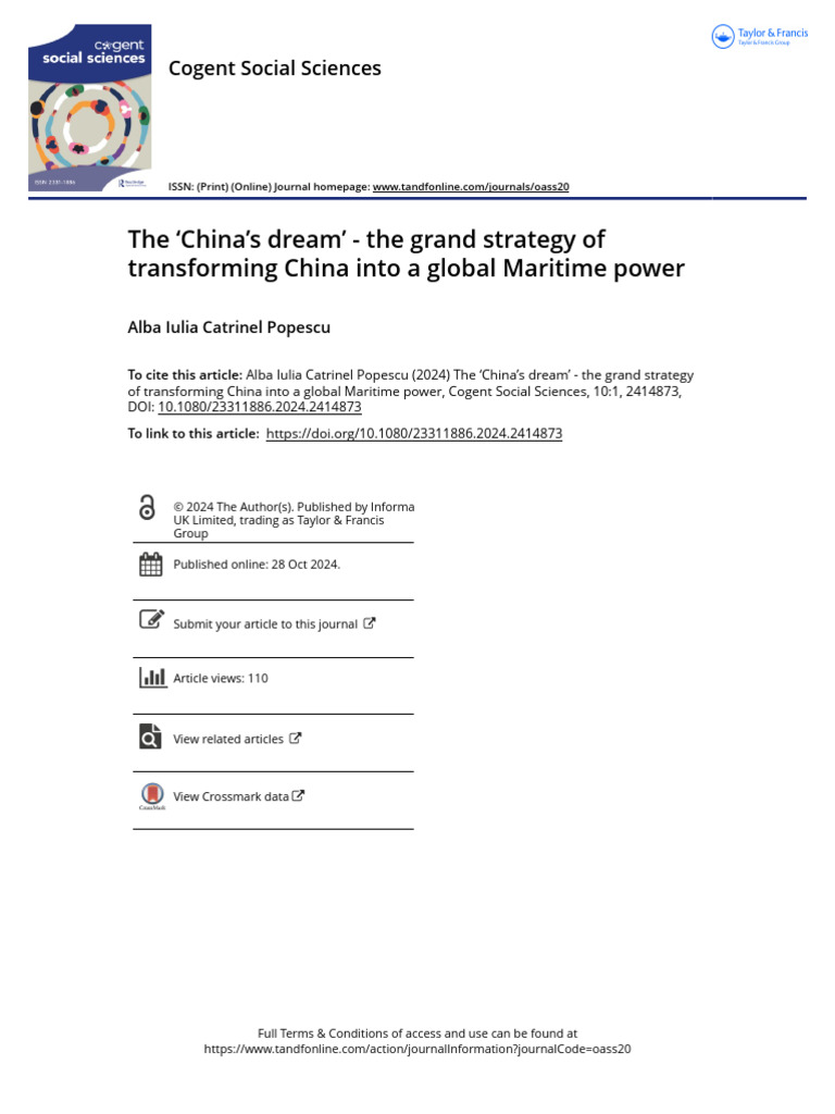 China's Dream: Maritime Power Strategy | PDF | People's Liberation Army ...