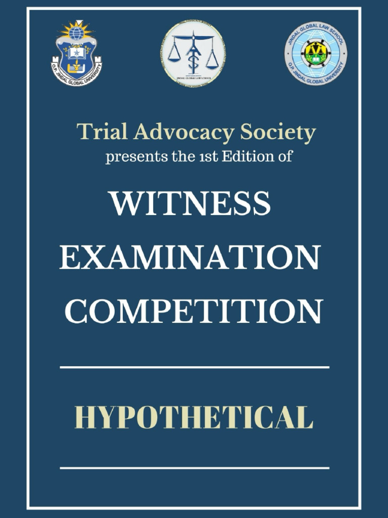 Witness Examination Competition Hypothetical | PDF | Forensic Science